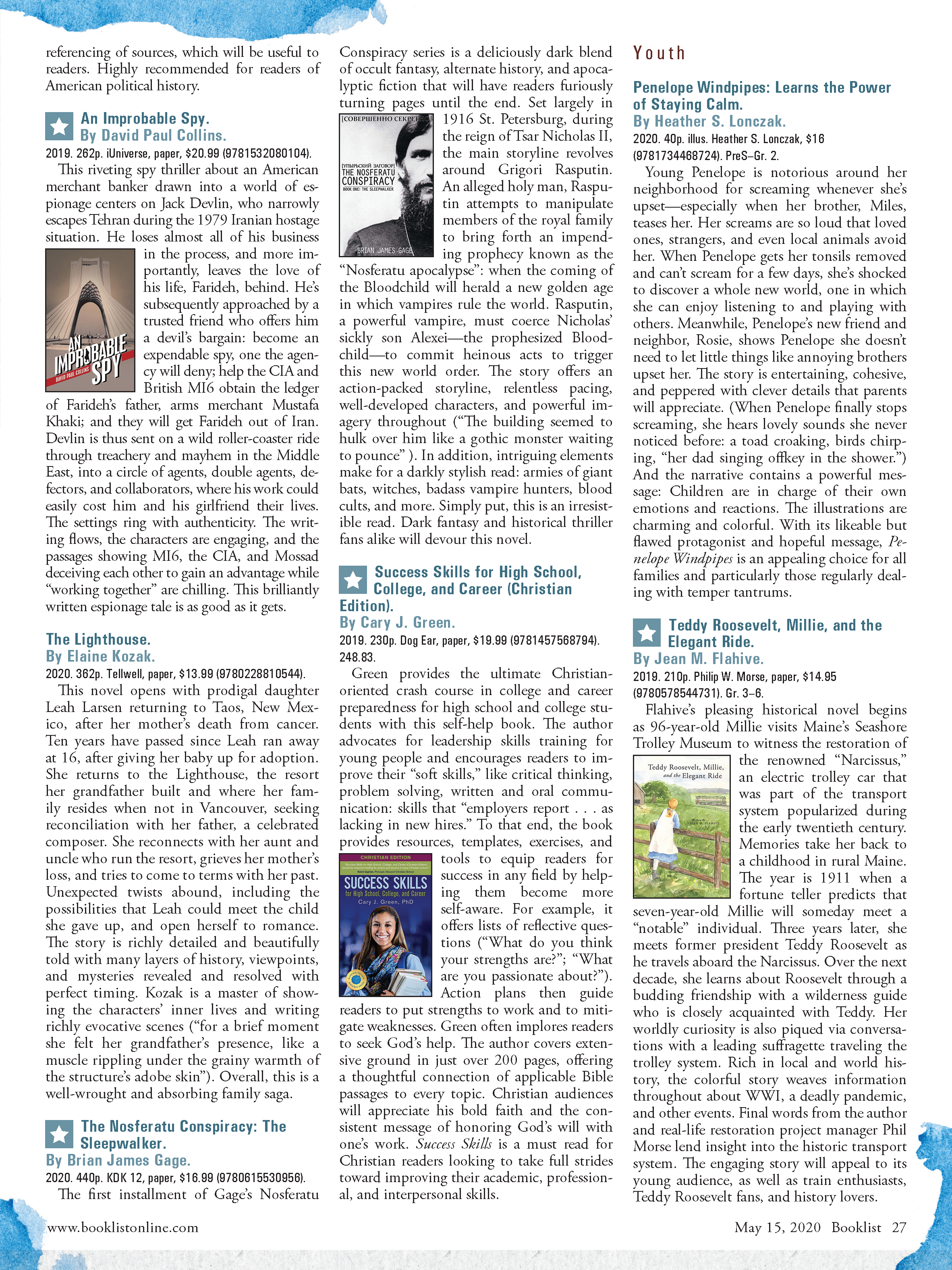 The Lighthouse featured in Booklist Magazine – Elaine Kozak